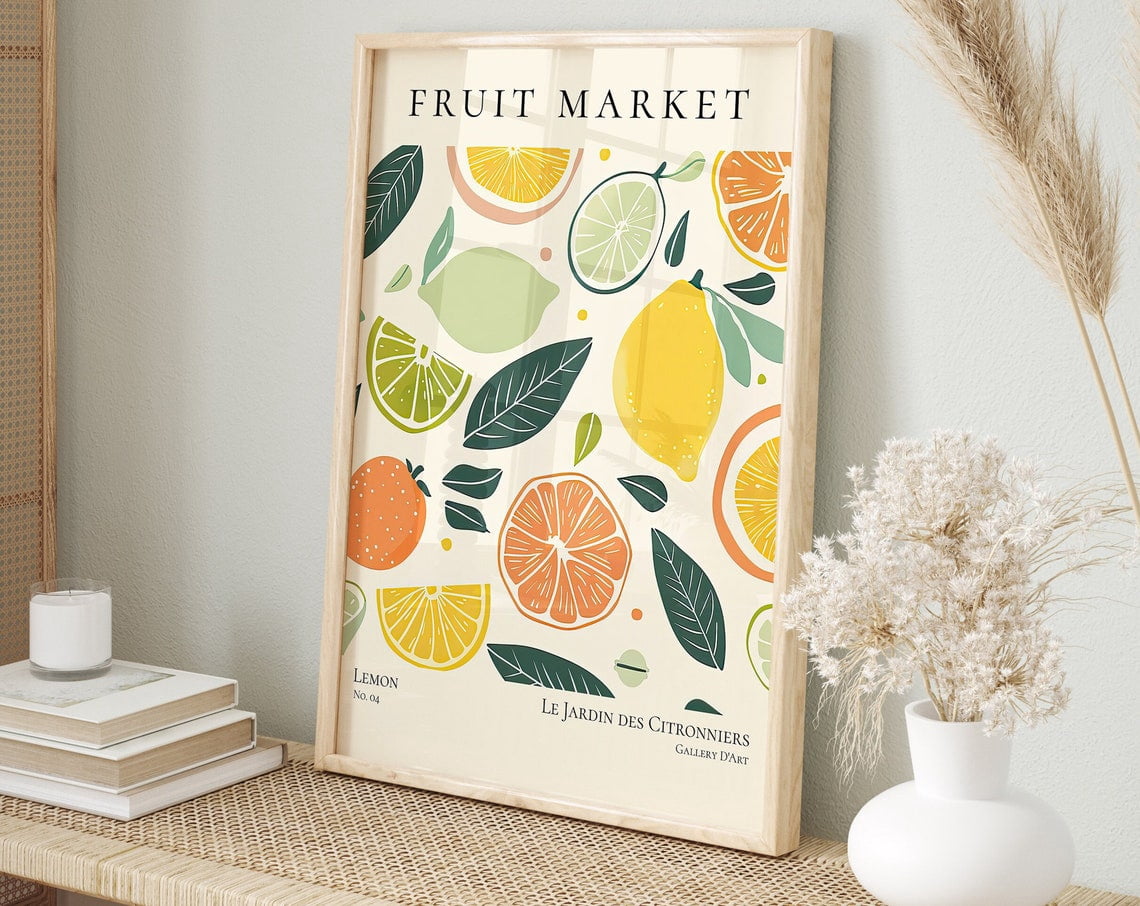 Kna Prints - 1 Pc Poster Fruit Market : Citrus Fruits Lime Orange ...