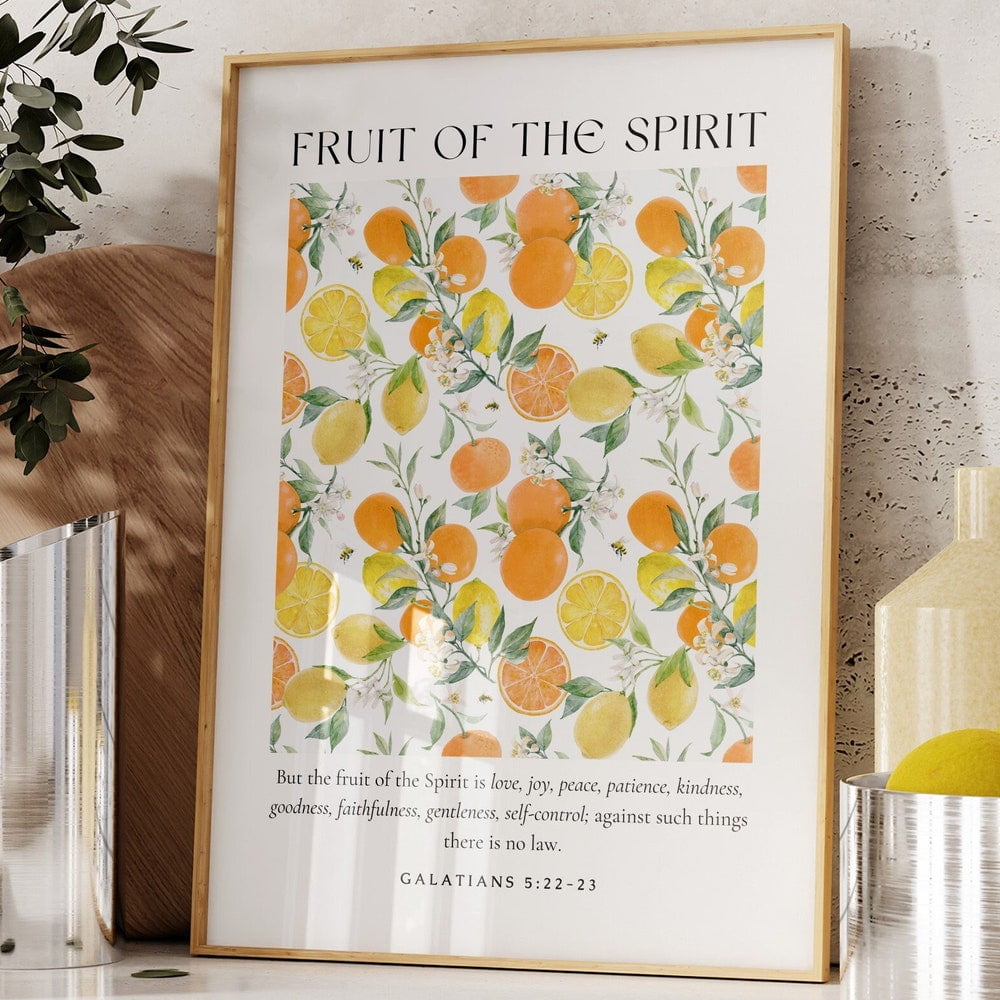 Kna Prints - 1 Pc Poster Fruit Of The Spirit Printable, Galatians 5:22 ...