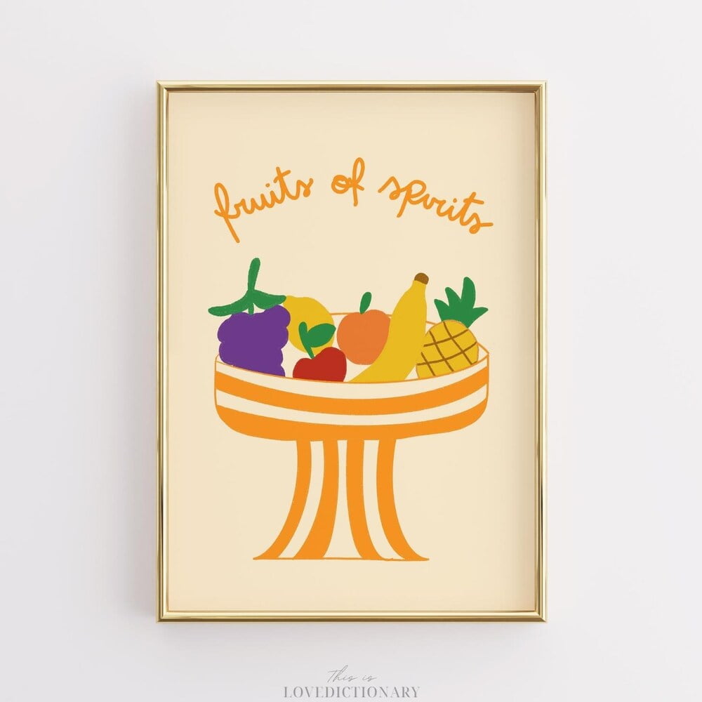 Kna Prints - 1 Pc Poster Fruits Of The Spirit Print, Christian Wall Art ...