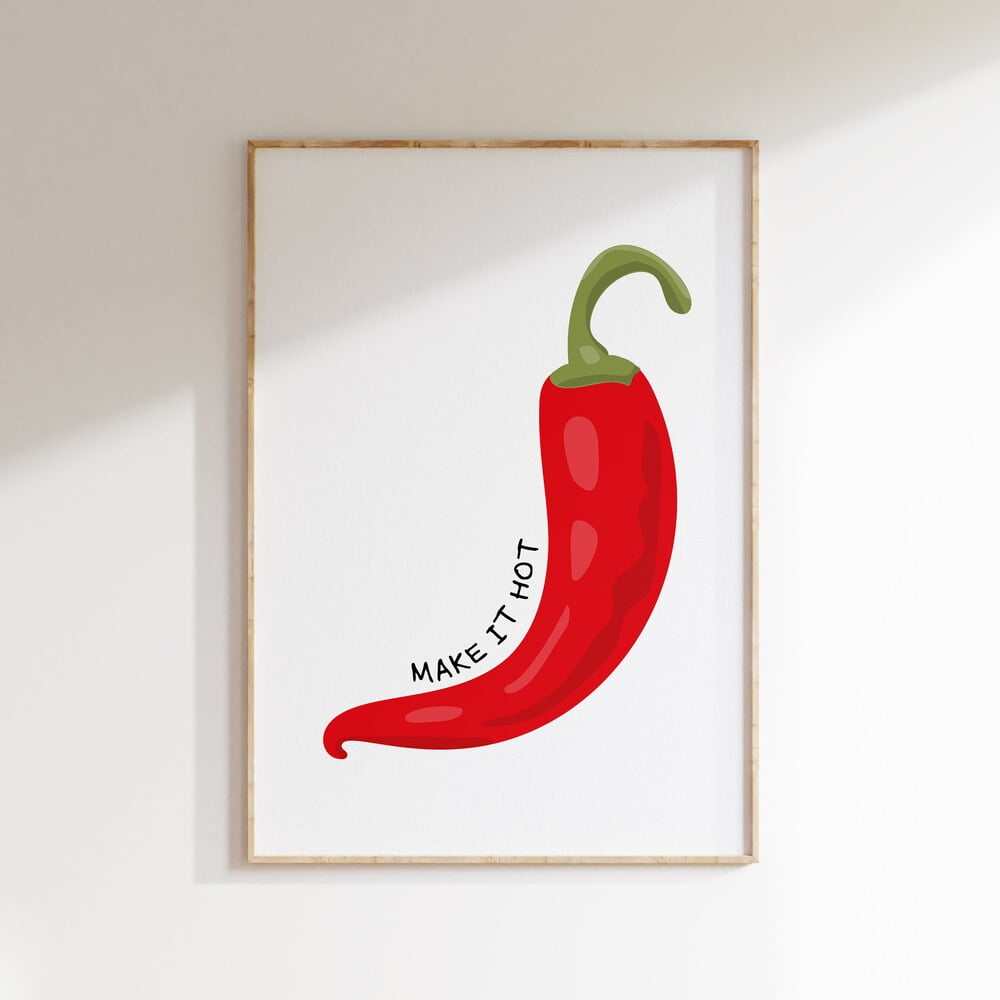 Kna Prints - 1 Pc Poster Fun Kitchen And Bar Poster, 'Make It Hot ...