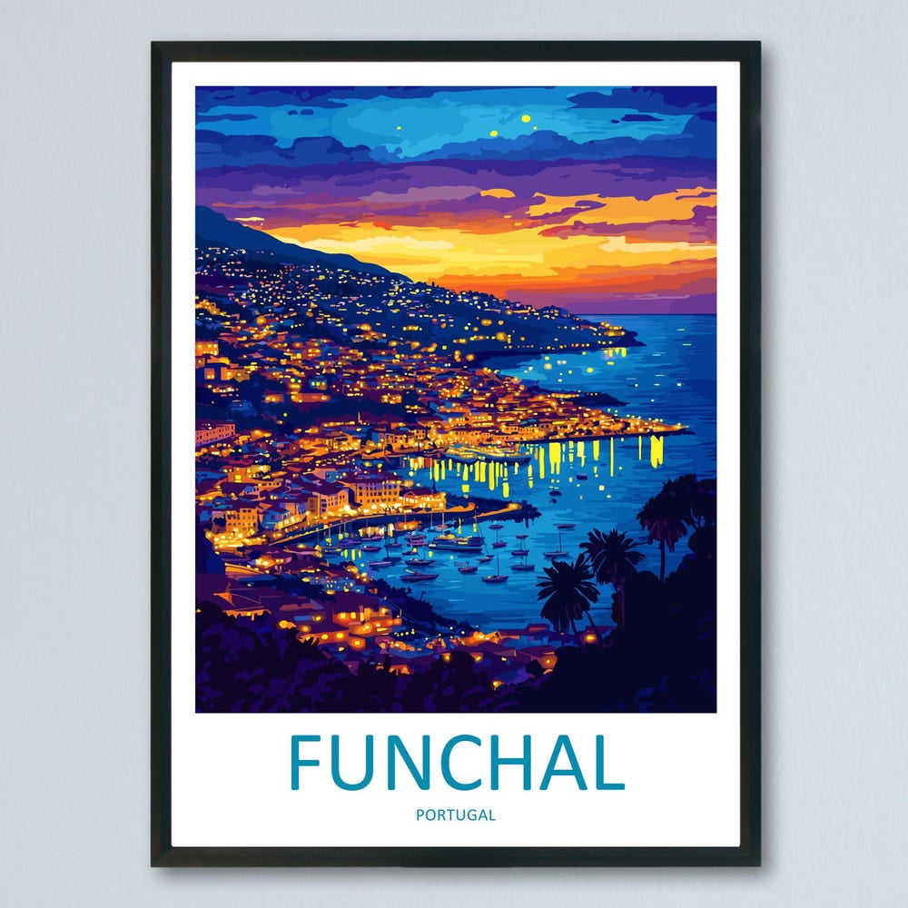 Kna Prints - 1 Pc Poster Funchal Travel Poster Madeira Wall Art Coastal ...
