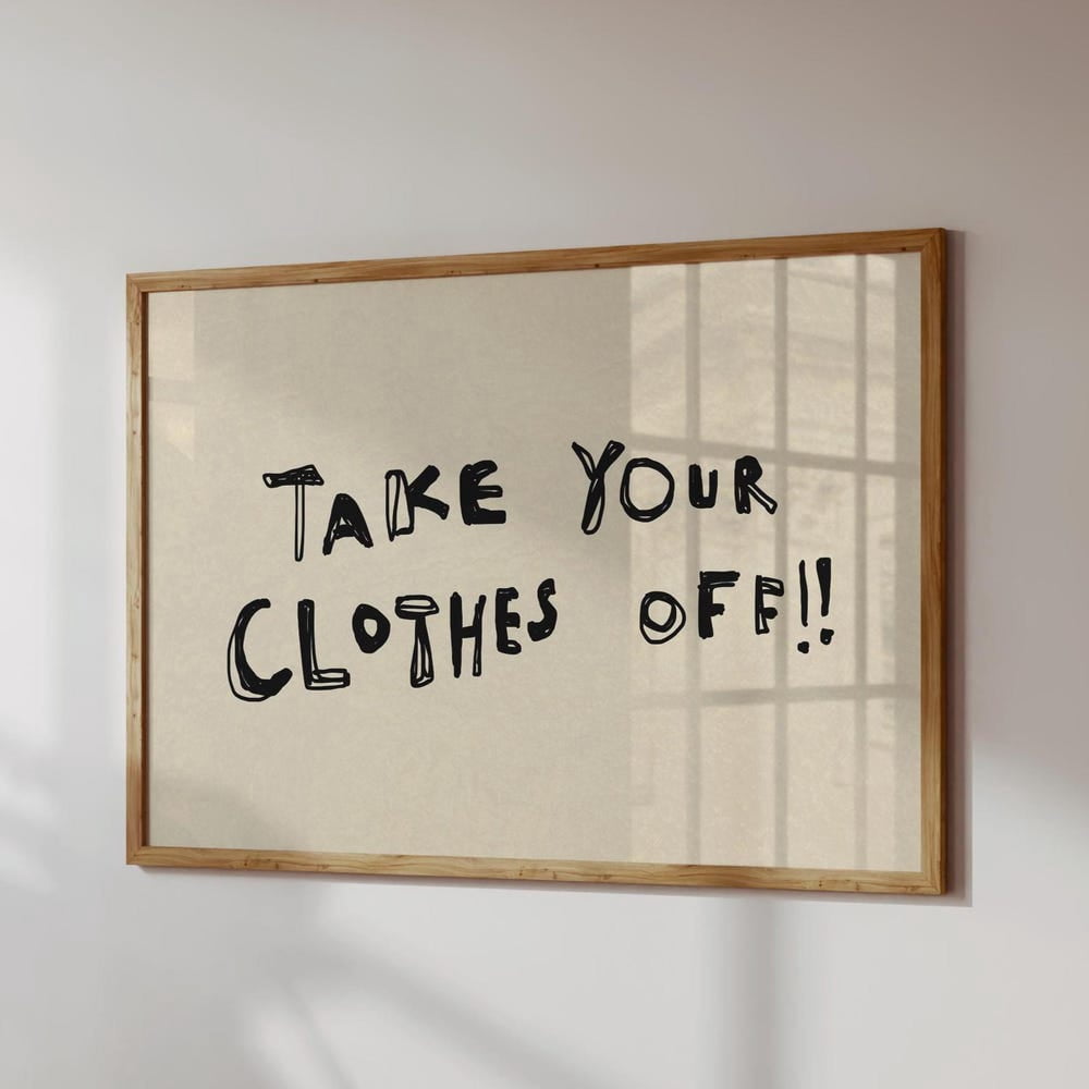 Kna Prints - 1 Pc Poster Funny Closet Print Take Your Clothes Off ...