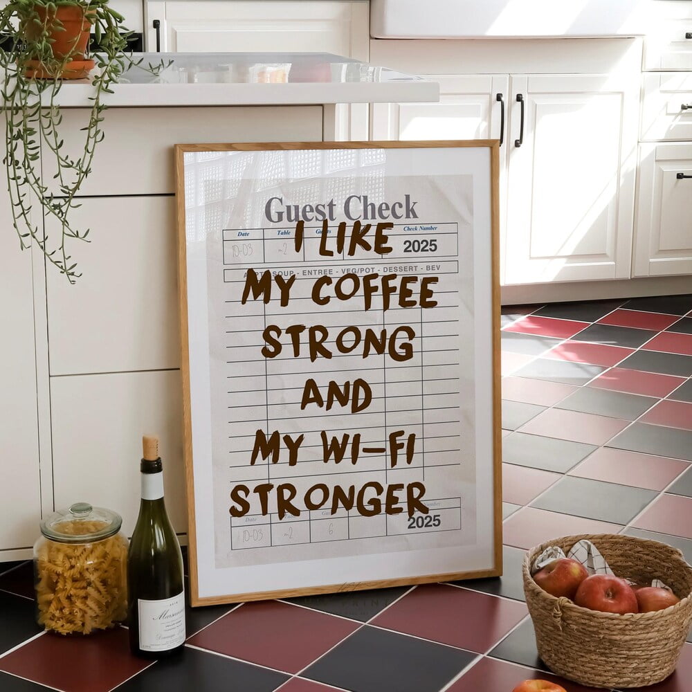 Kna Prints - 1 Pc Poster Funny Coffee Quote Print, Kitchen Wall Art ...