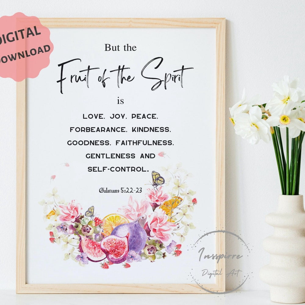 Kna Prints - 1 Pc Poster Galatians 5:22-23 Printable, Fruit Of The ...