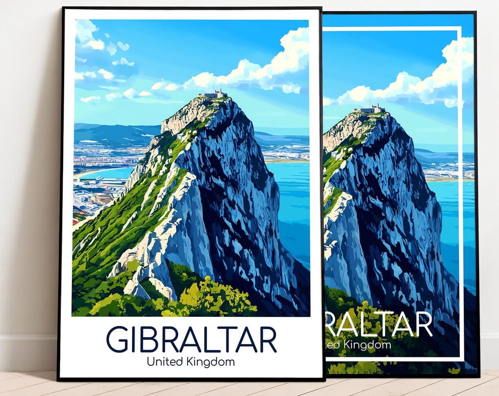 Kna Prints - 1 Pc Poster Gibraltar Travel Gibraltar Wall Art Ited ...