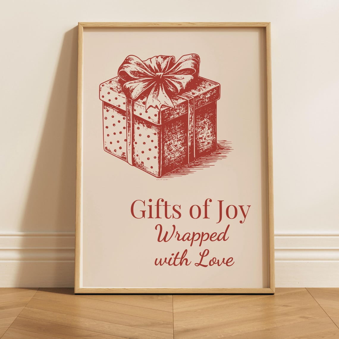 Kna Prints - 1 Pc Poster Gifts Of Joy, Wrapped With Lovegift Outline ...