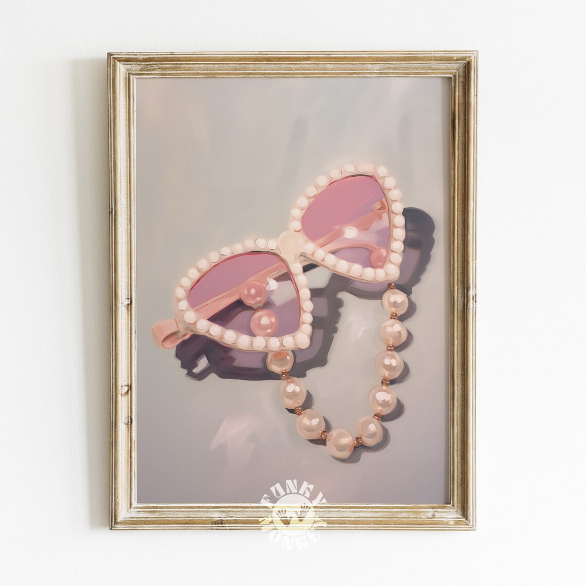 Kna Prints - 1 Pc Poster Girly Digital Print, Pink Pearl Retro Sglasses ...