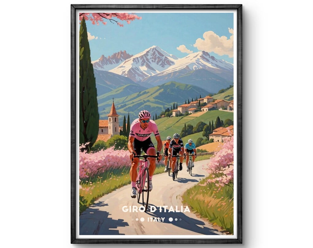 Kna Prints - 1 Pc Poster Giro Dâ€™Italia Vintage Cycling Art Print Of ...