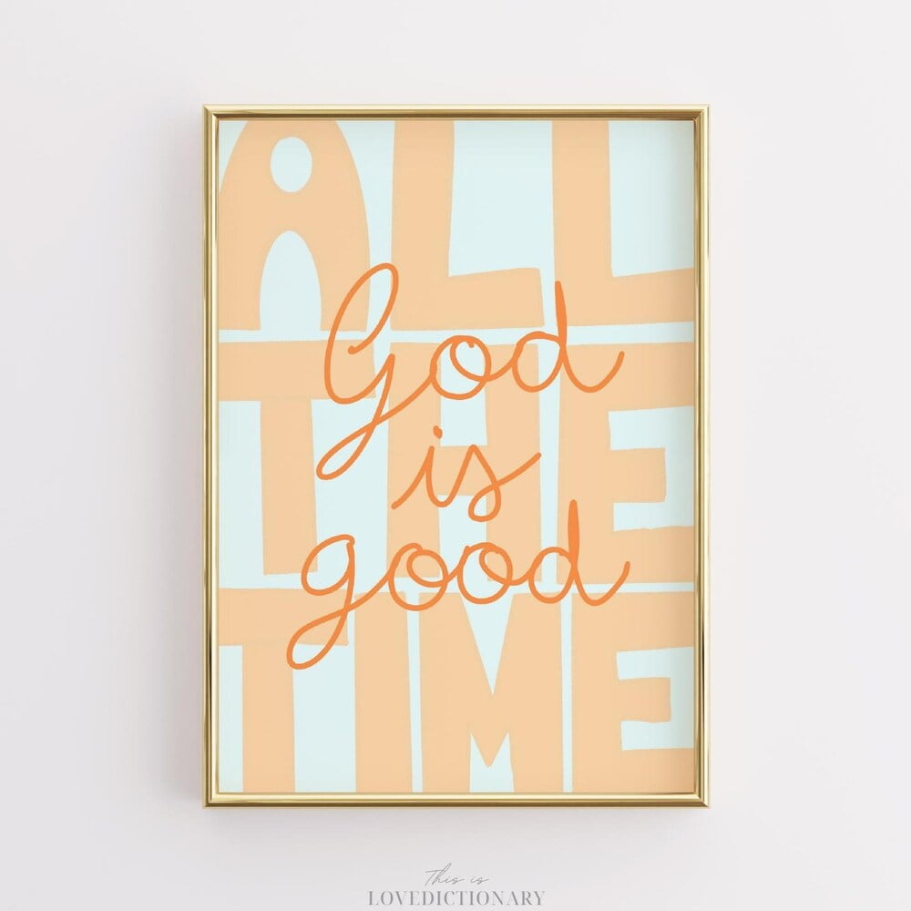 Kna Prints - 1 Pc Poster God Is Good Wall Art, Funny Christian ...