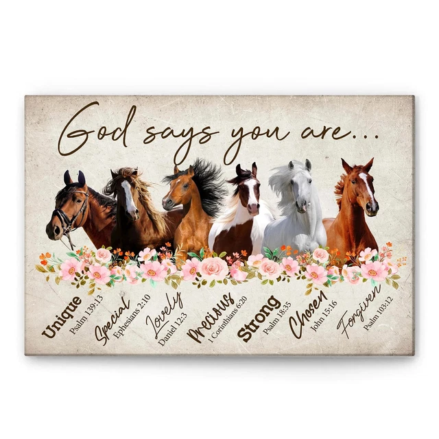 Kna Prints - 1 Pc Poster God Says You Are Horse Bible Verses Religious ...