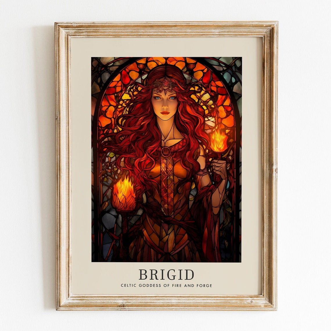 Kna Prints - 1 Pc Poster Goddess Brigid Art Print, Celtic Goddess Of Fire And Forge, Celtic ...