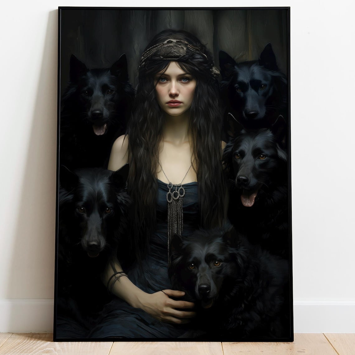 Kna Prints - 1 Pc Poster Goddess Hecate Premium , Wolves Wall Art, Hekate Greek Goddess Of Magic ...