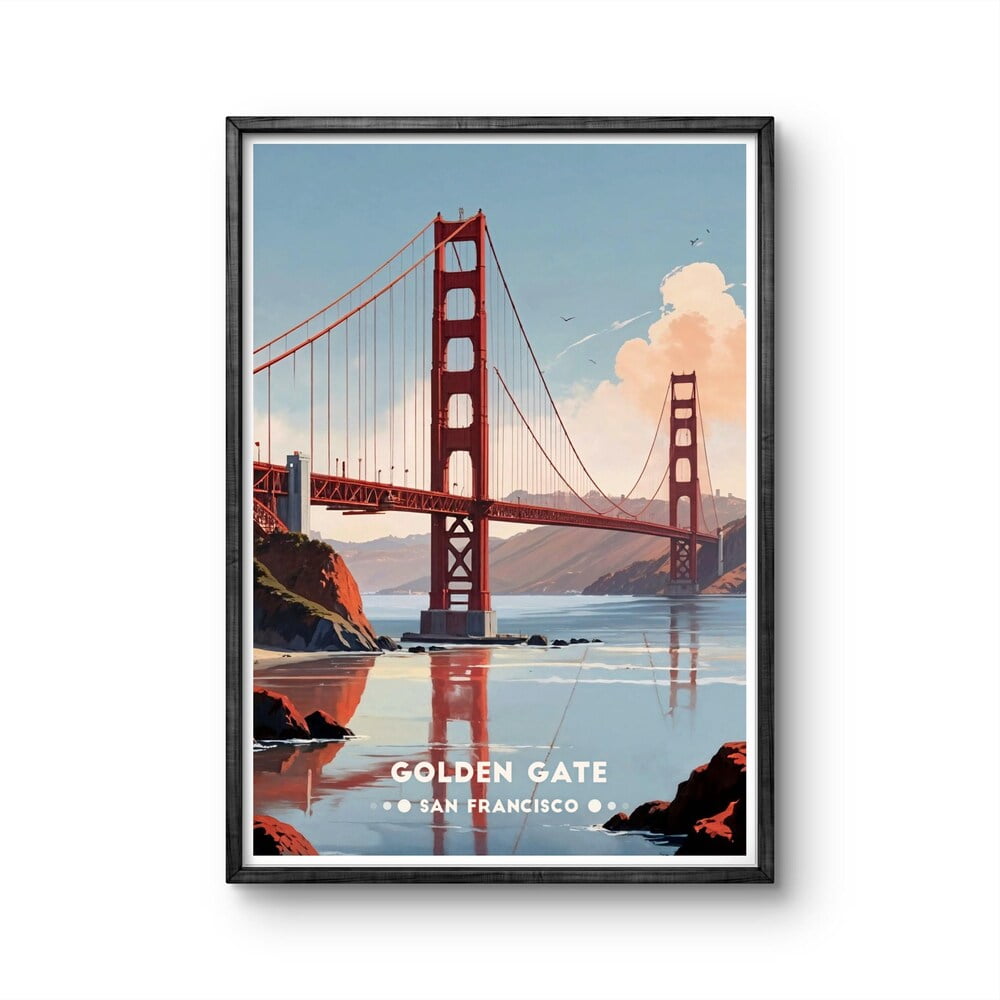 Kna Prints - 1 Pc Poster Golden Gate Bridge Vintage Poster - San ...