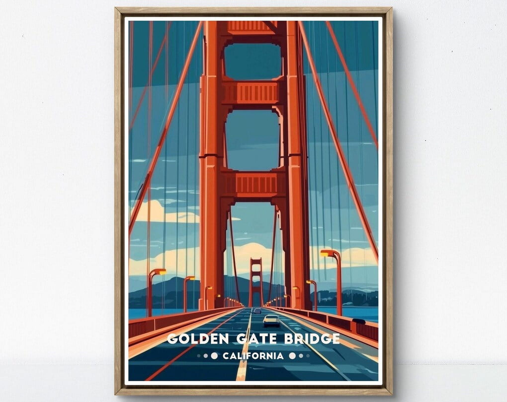 Kna Prints - 1 Pc Poster Golden Gate , Sf Bridge Art, California Road ...