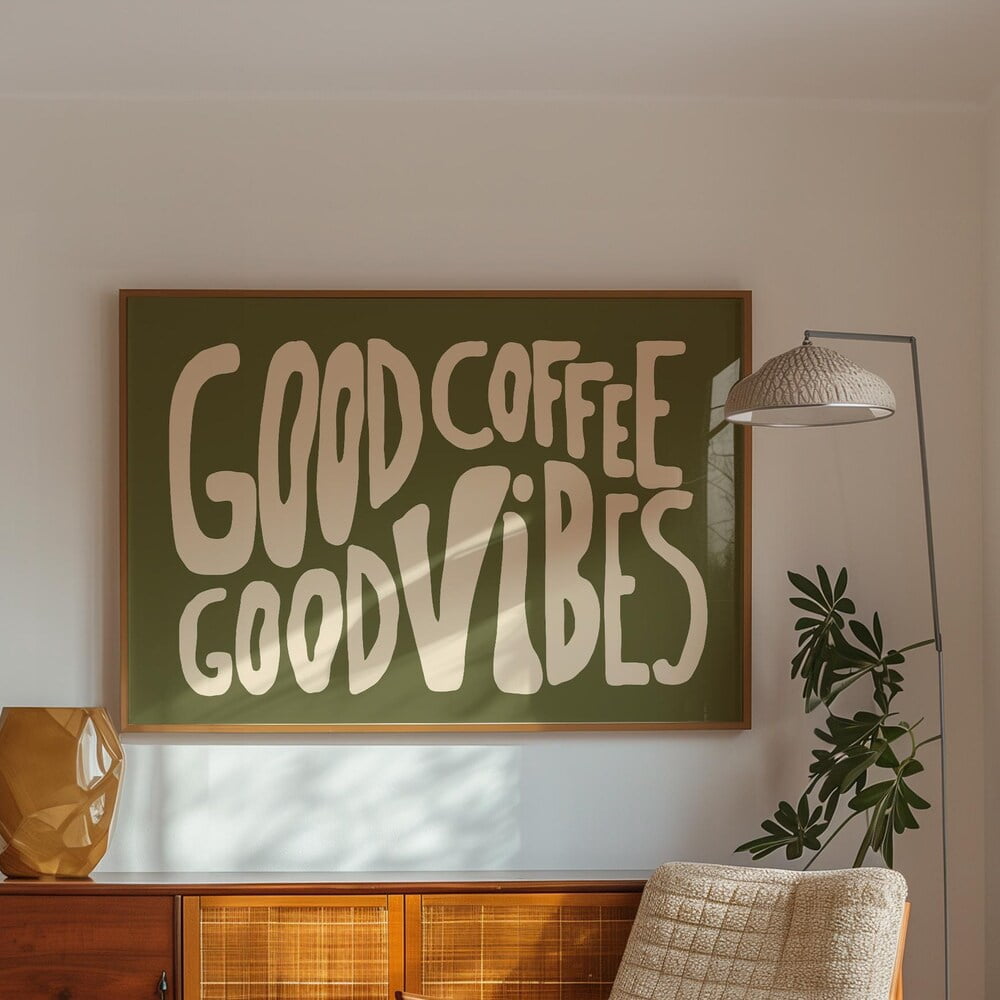 Kna Prints - 1 Pc Poster Good Coffee Good Vibes Poster, Coffee Lover ...