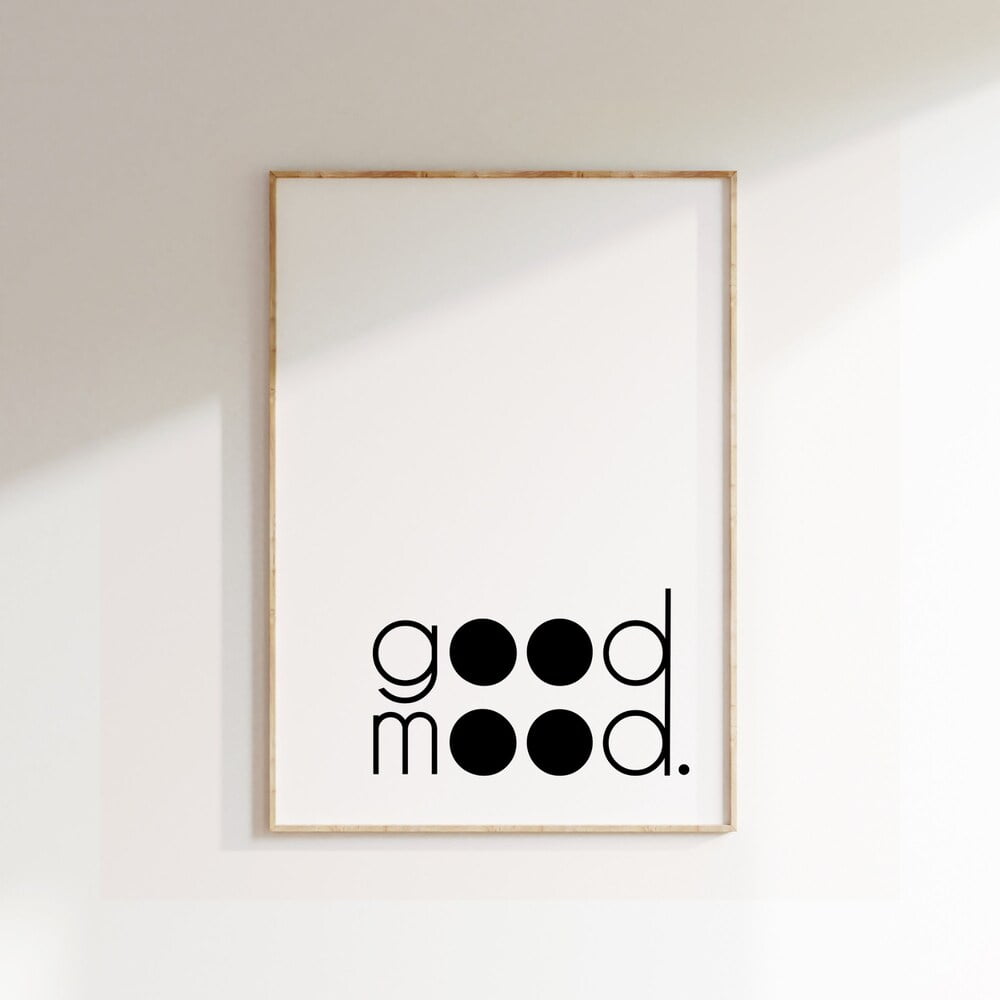 Kna Prints - 1 Pc Poster Good Mood Poster, Minimalist Print, Modern ...