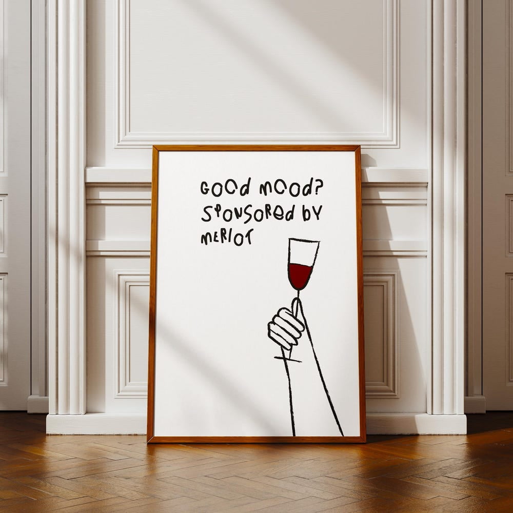 Kna Prints - 1 Pc Poster Good Mood Sponsored By Merlot Print - Simple ...