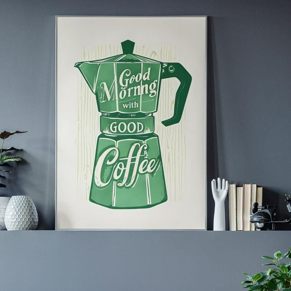 Kna Prints - 1 Pc Poster Good Morning Coffee Wall Art Art Deco Home ...