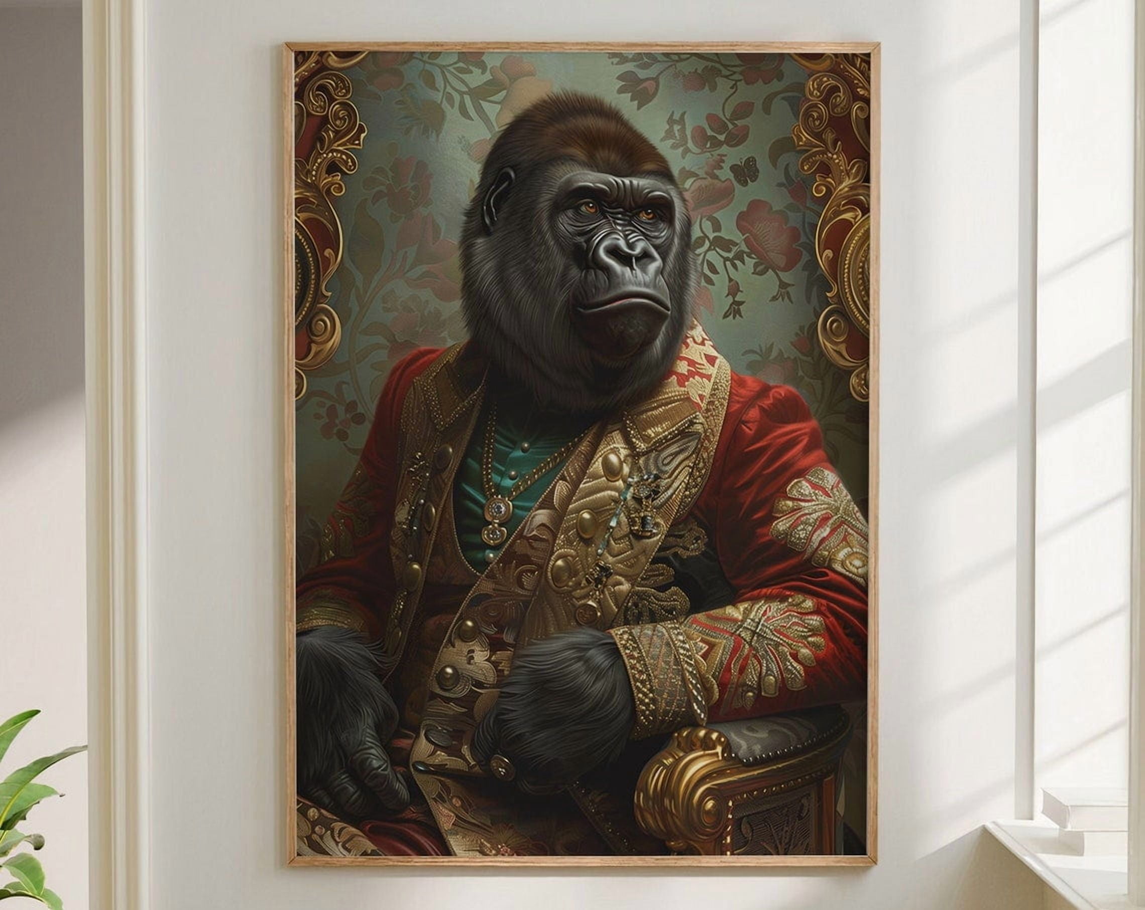 Kna Prints - 1 Pc Poster Gorilla Royal Renaissance Portrait Vintage ...