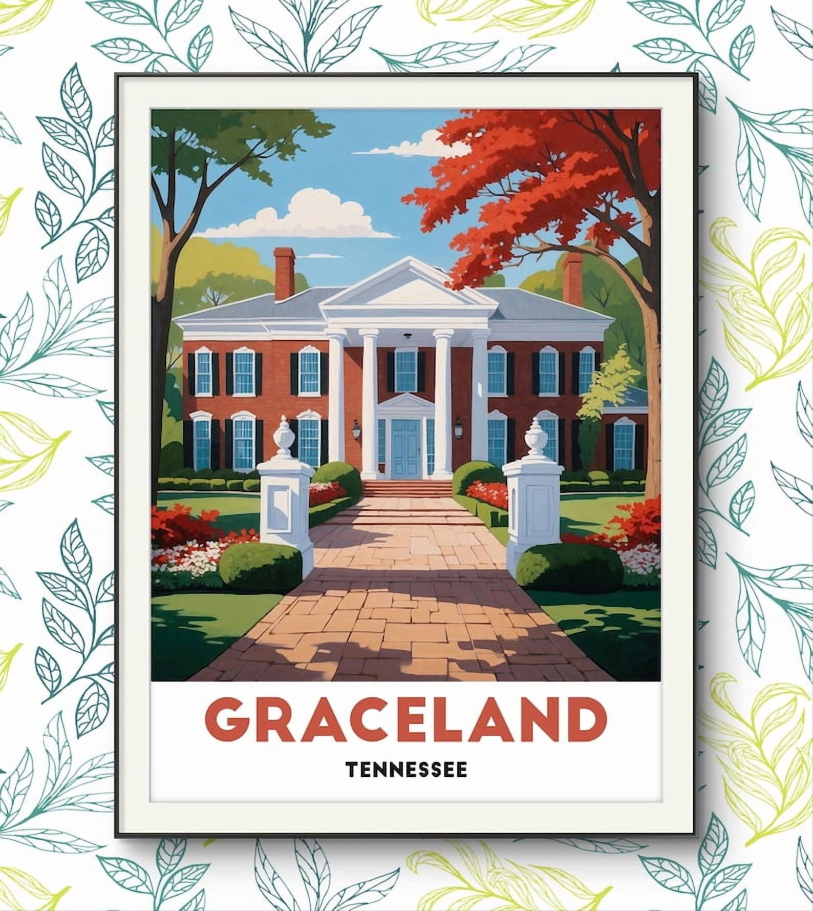 Kna Prints - 1 Pc Poster Graceland Graceland Tennessee Iconic Home Of ...