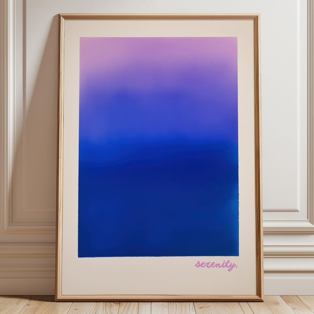 Kna Prints - 1 Pc Poster Gradient | Ethereal Dopamine Decor | Blue ...