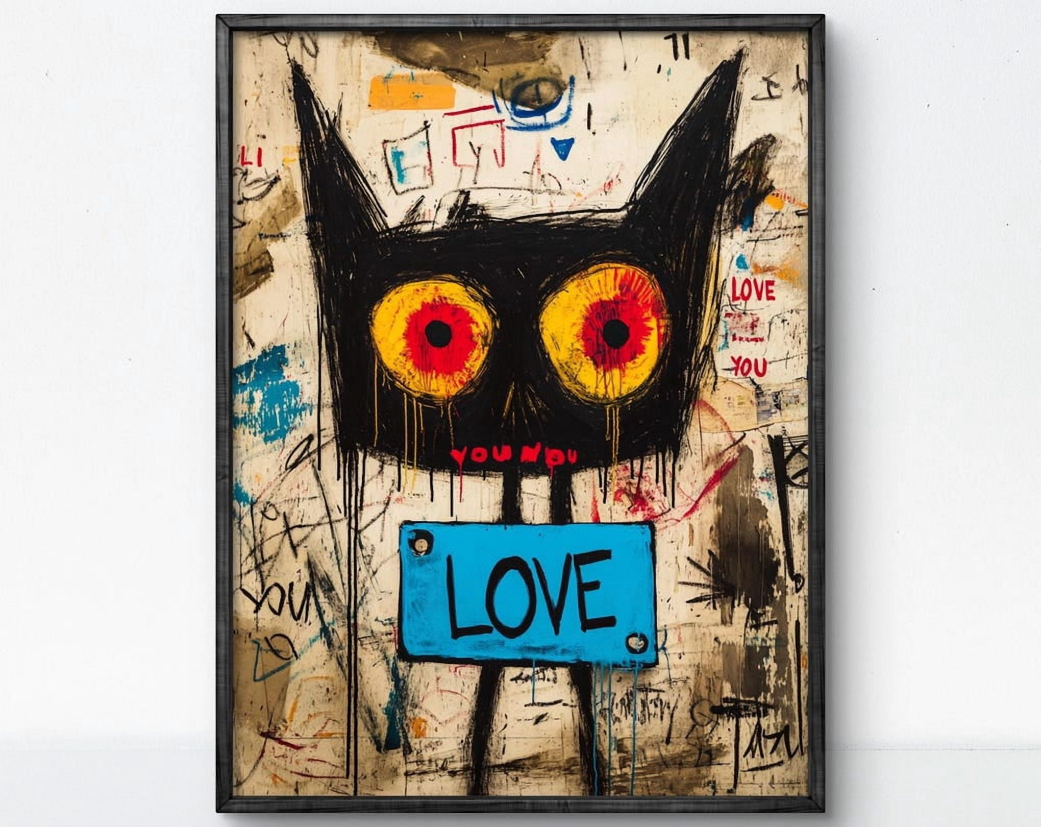 Kna Prints - 1 Pc Poster Graffiti Art Love Catbold Street Style Wall ...