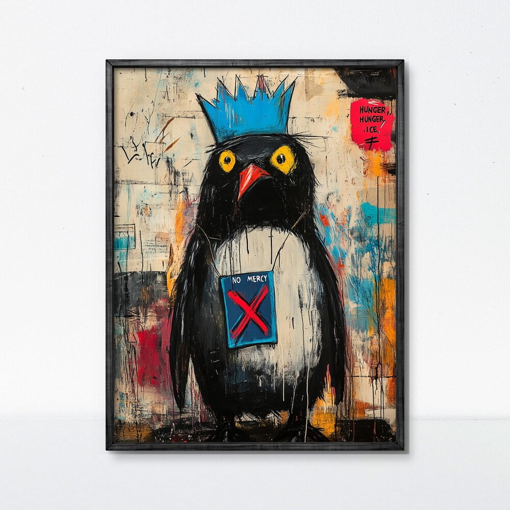 Kna Prints - 1 Pc Poster Graffiti Art Print • Penguin Art • Crown ...
