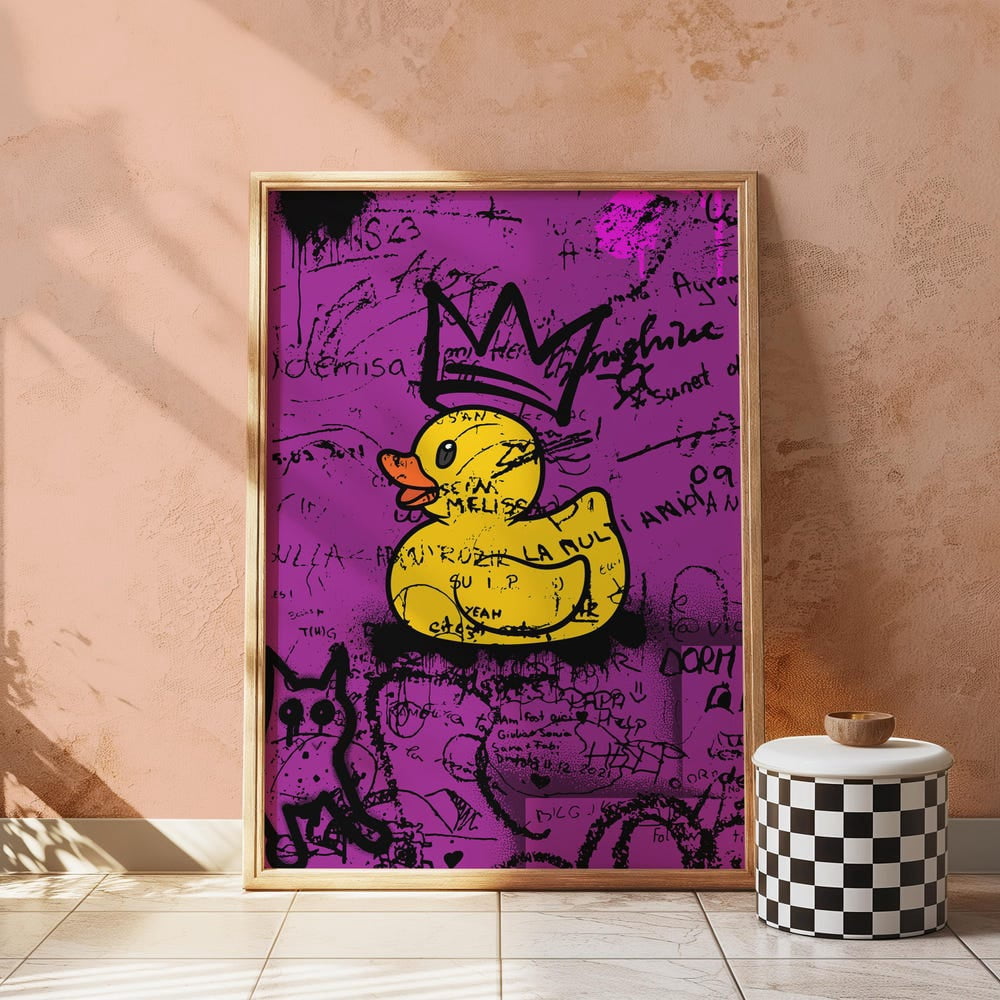 Kna Prints - 1 Pc Poster Graffiti Rubber Duck Poster, Trendy Urban Pop ...