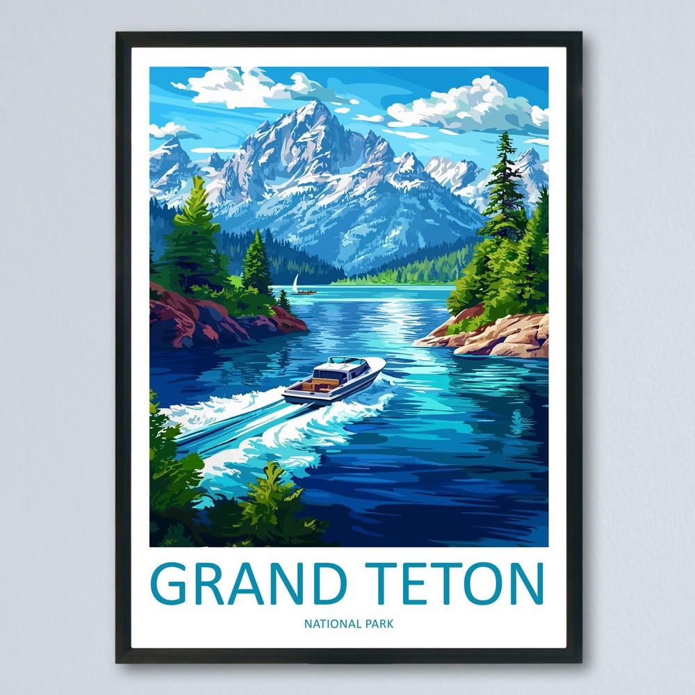 Kna Prints - 1 Pc Poster Grand Teton National Park Travel Poster ...