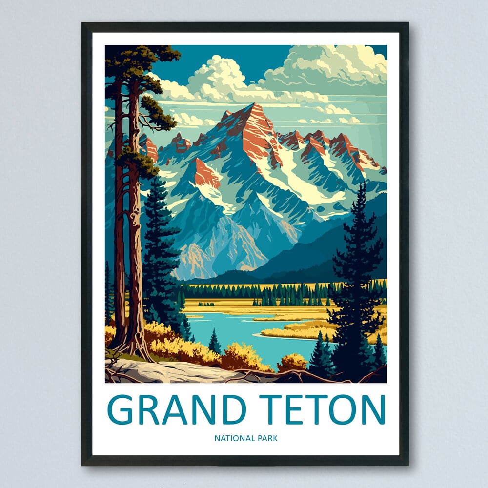 Kna Prints - 1 Pc Poster Grand Teton National Park Travel Wall Art ...