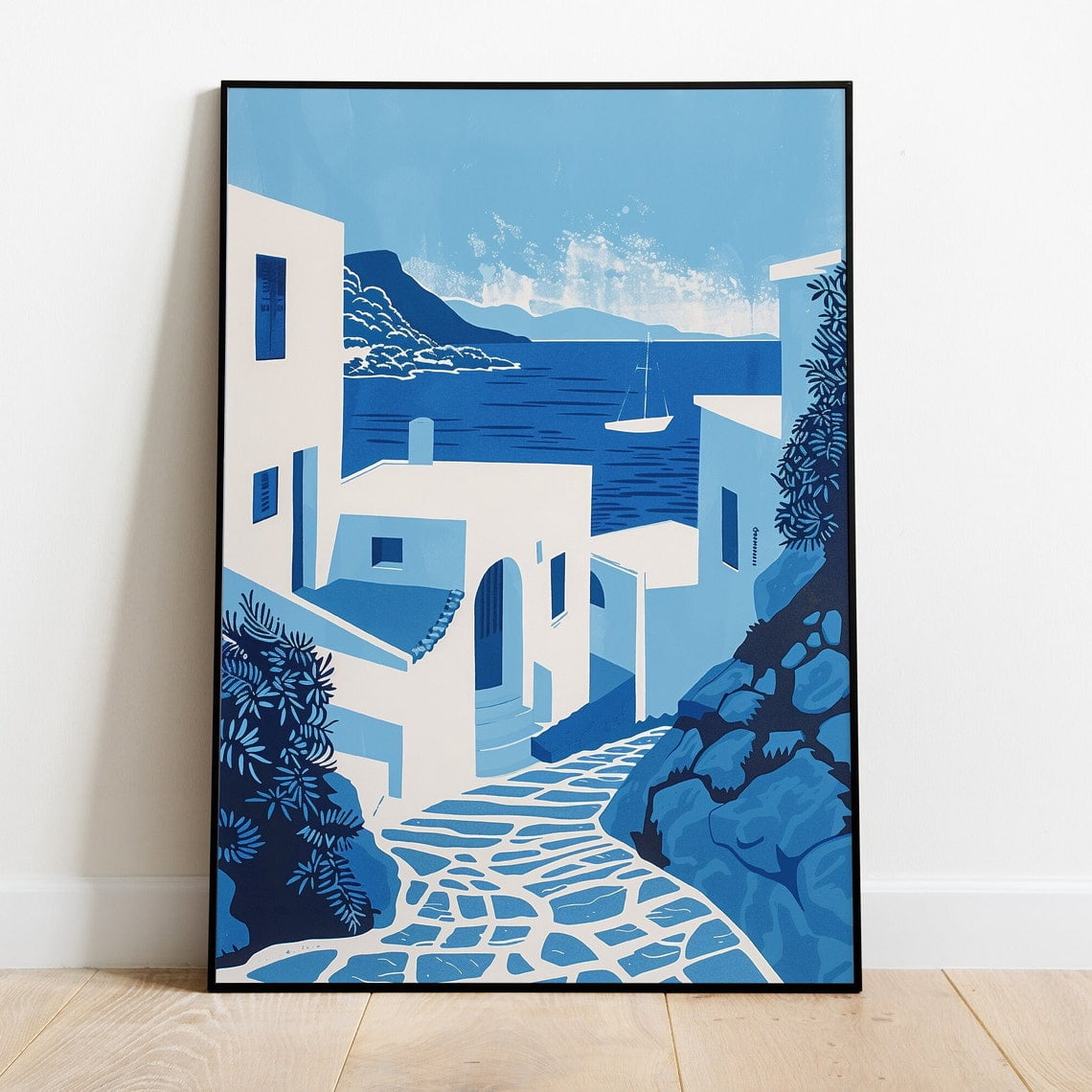 Kna Prints - 1 Pc Poster Greece Art Print Greek Island Mediterranean ...