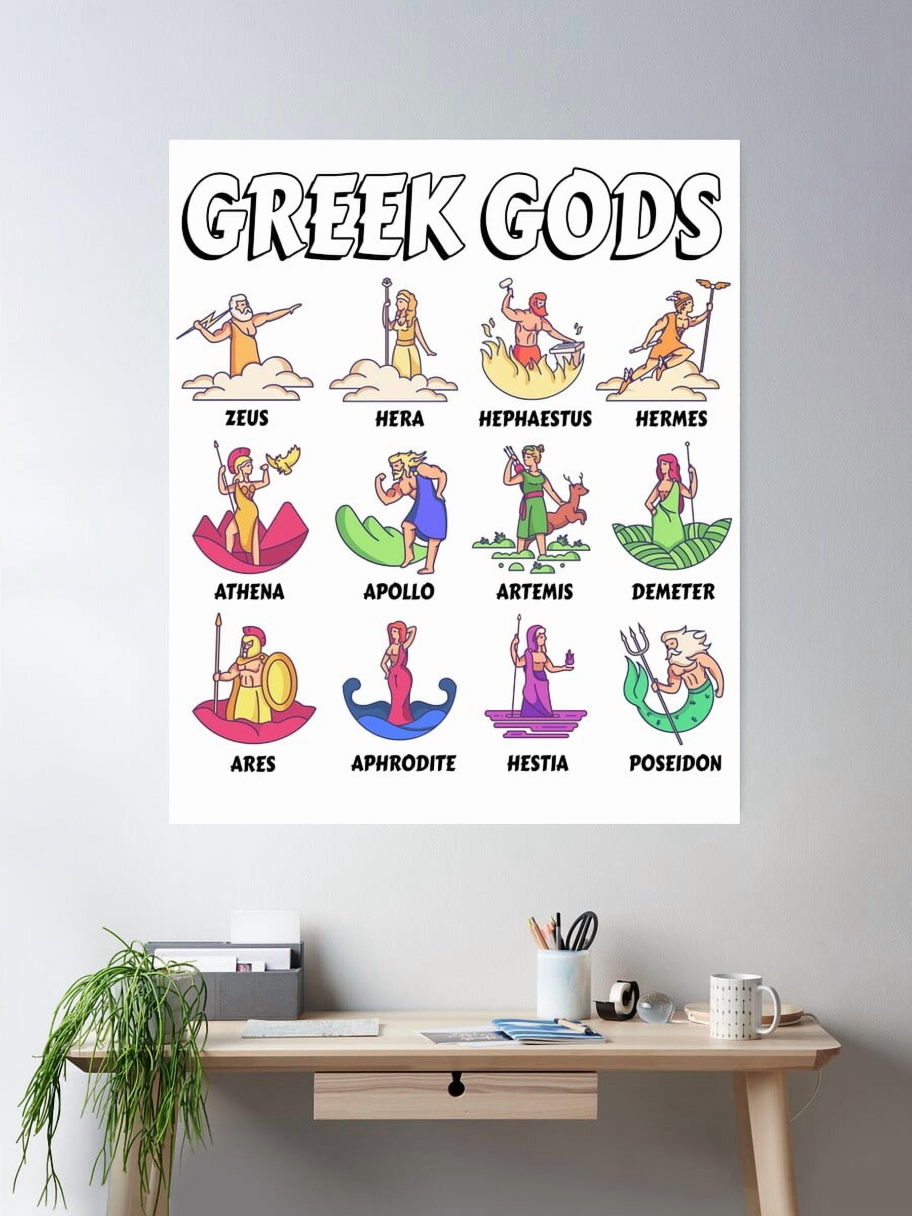 Kna Prints - 1 Pc Poster Greek Mythology Gods Mythology Ancient Gods Of ...