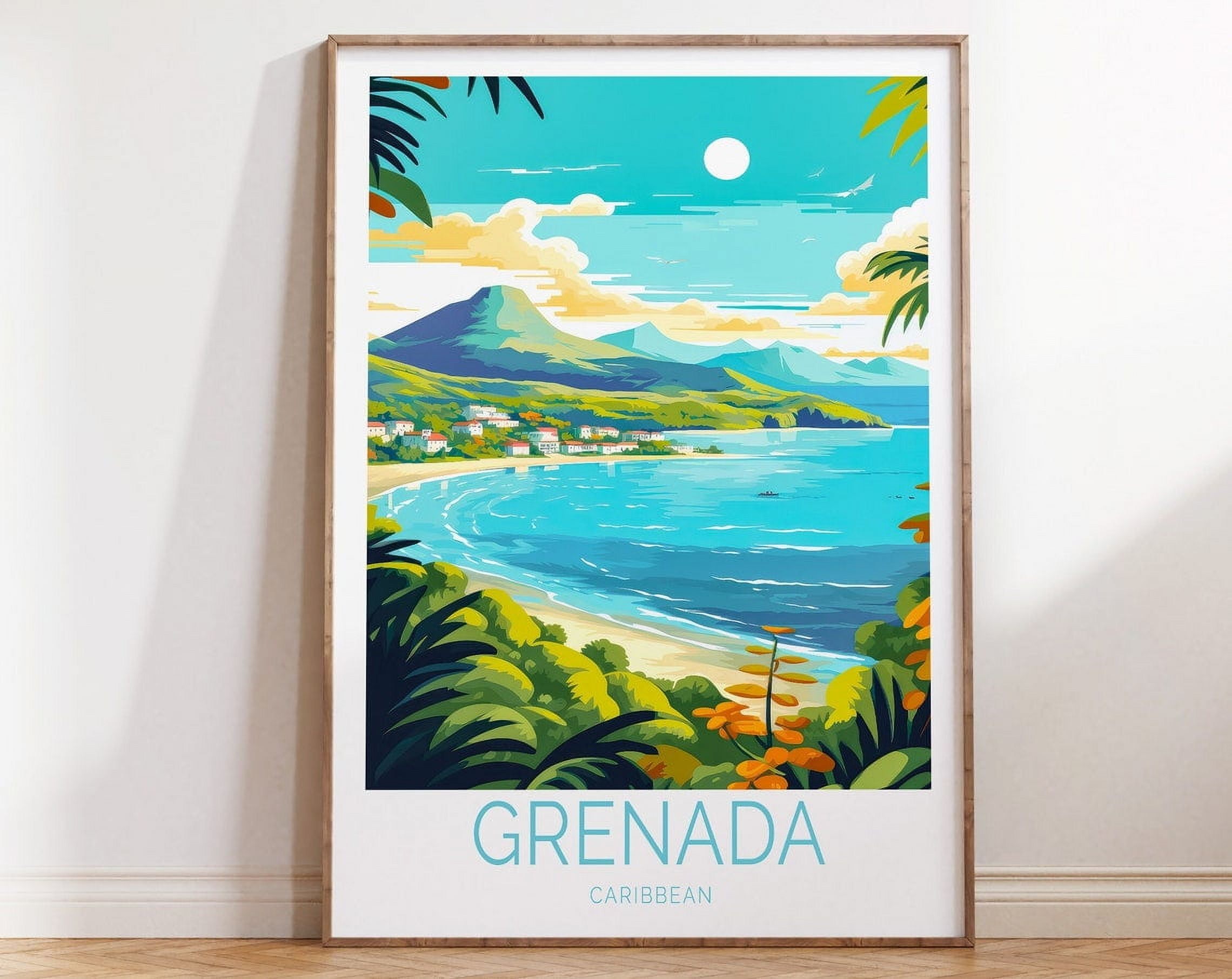 Kna Prints - 1 Pc Poster Grenada Island Travel , Grenada Caribbean ...