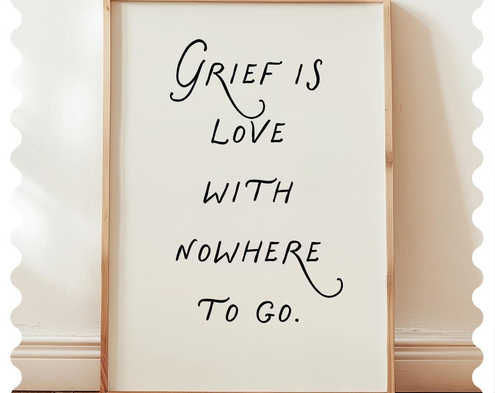 Kna Prints - 1 Pc Poster Grief Quote Printgrief Is Love Wall Art ...