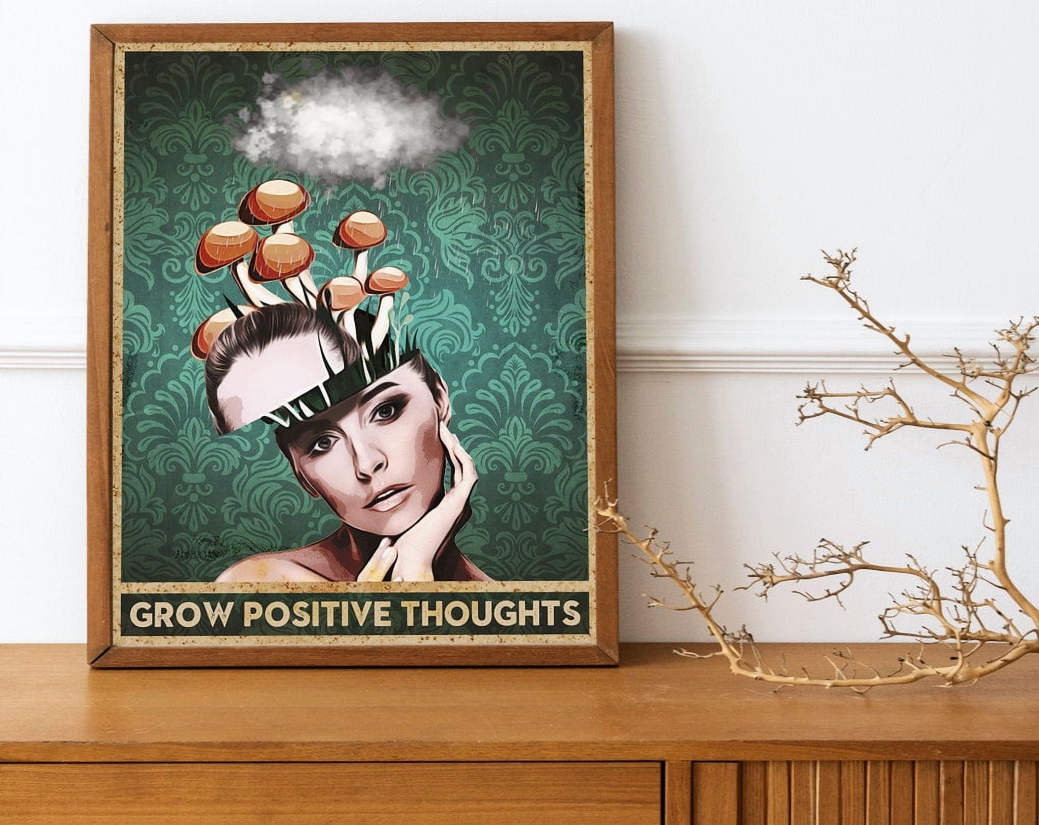 Kna Prints - 1 Pc Poster Grow Positive Thoughts, Motivational Art, Wall ...