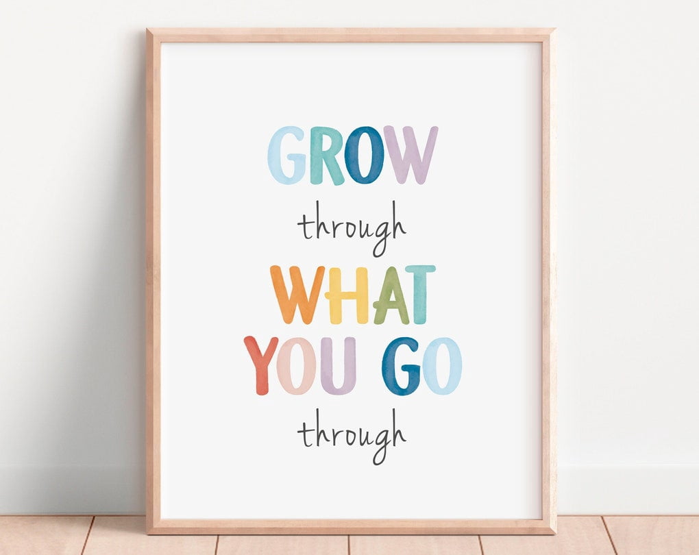 Kna Prints - 1 Pc Poster Grow Through What You Go Through, Growth ...