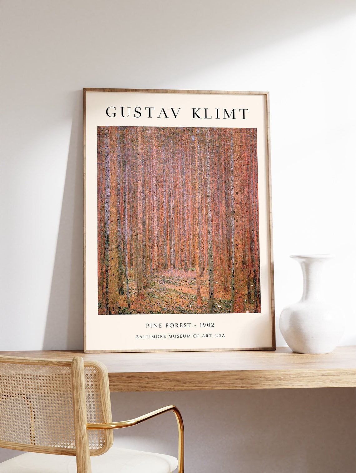 Kna Prints - 1 Pc Poster Gustav Klimt Wall Art, Pine Forest, Gustav Klimt Art , Tree Art, Tree ...
