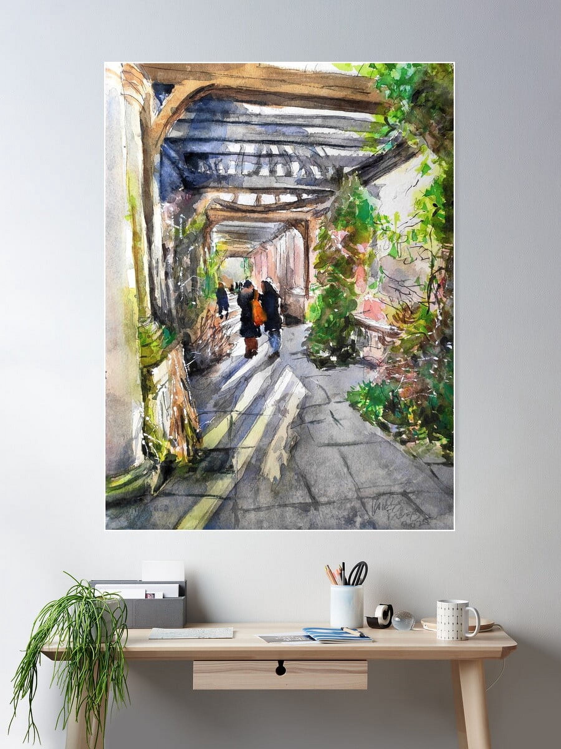 Kna Prints - 1 Pc Poster Hampstead Pergola Garden Shadows In ...
