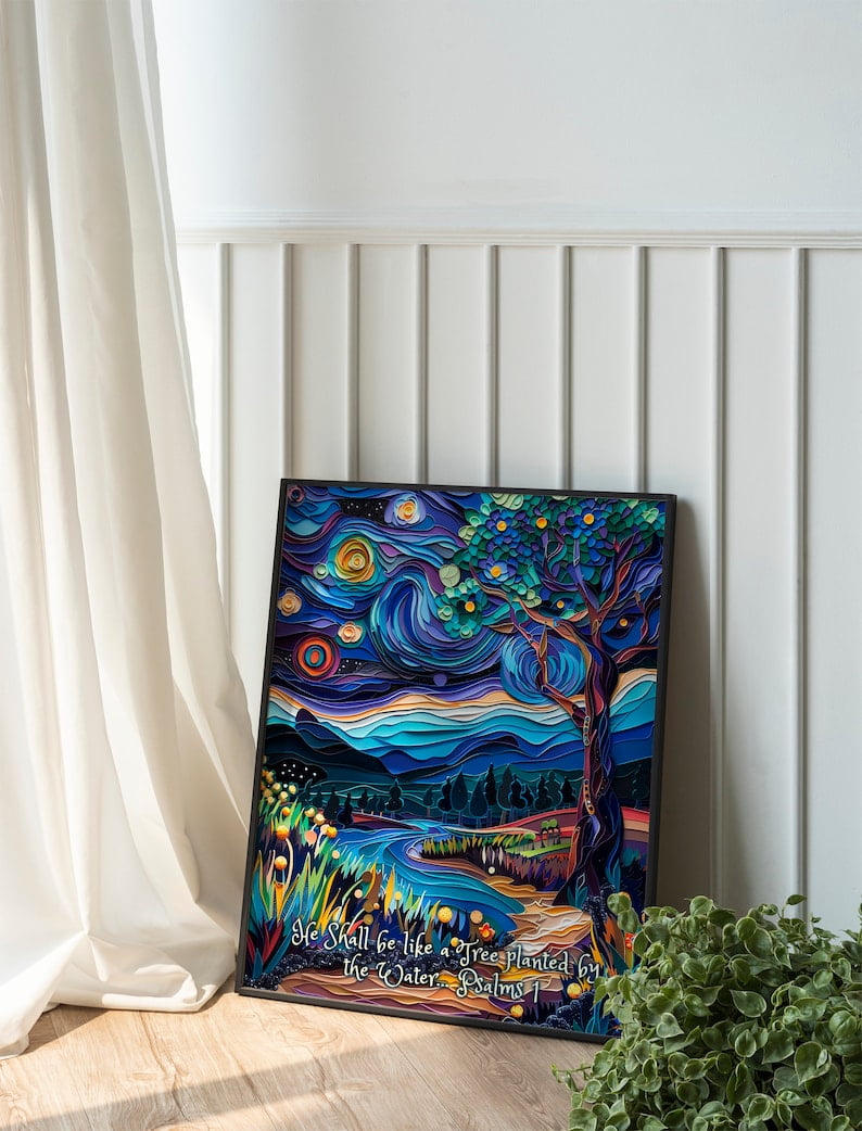 Kna Prints - 1 Pc Poster He Shall Be Like A Tree, Religious Art Print, UNFRAMED-24x36 - Walmart.com