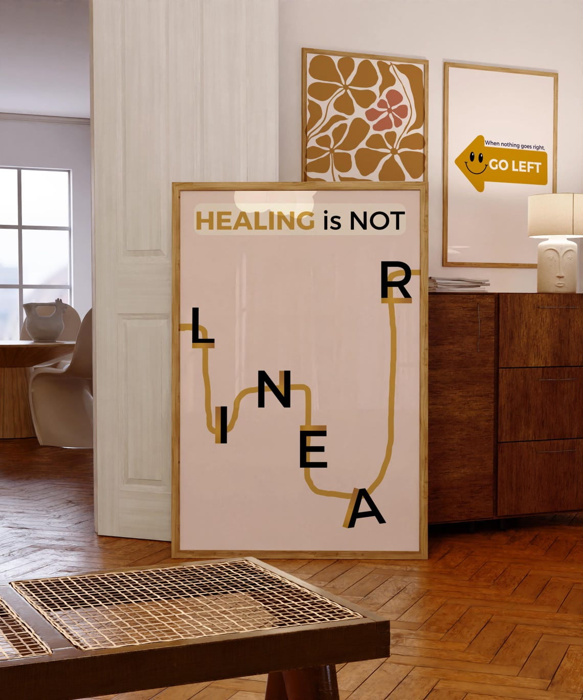 Kna Prints - 1 Pc Poster Healing Is Not Linear Print, Mental Health ...