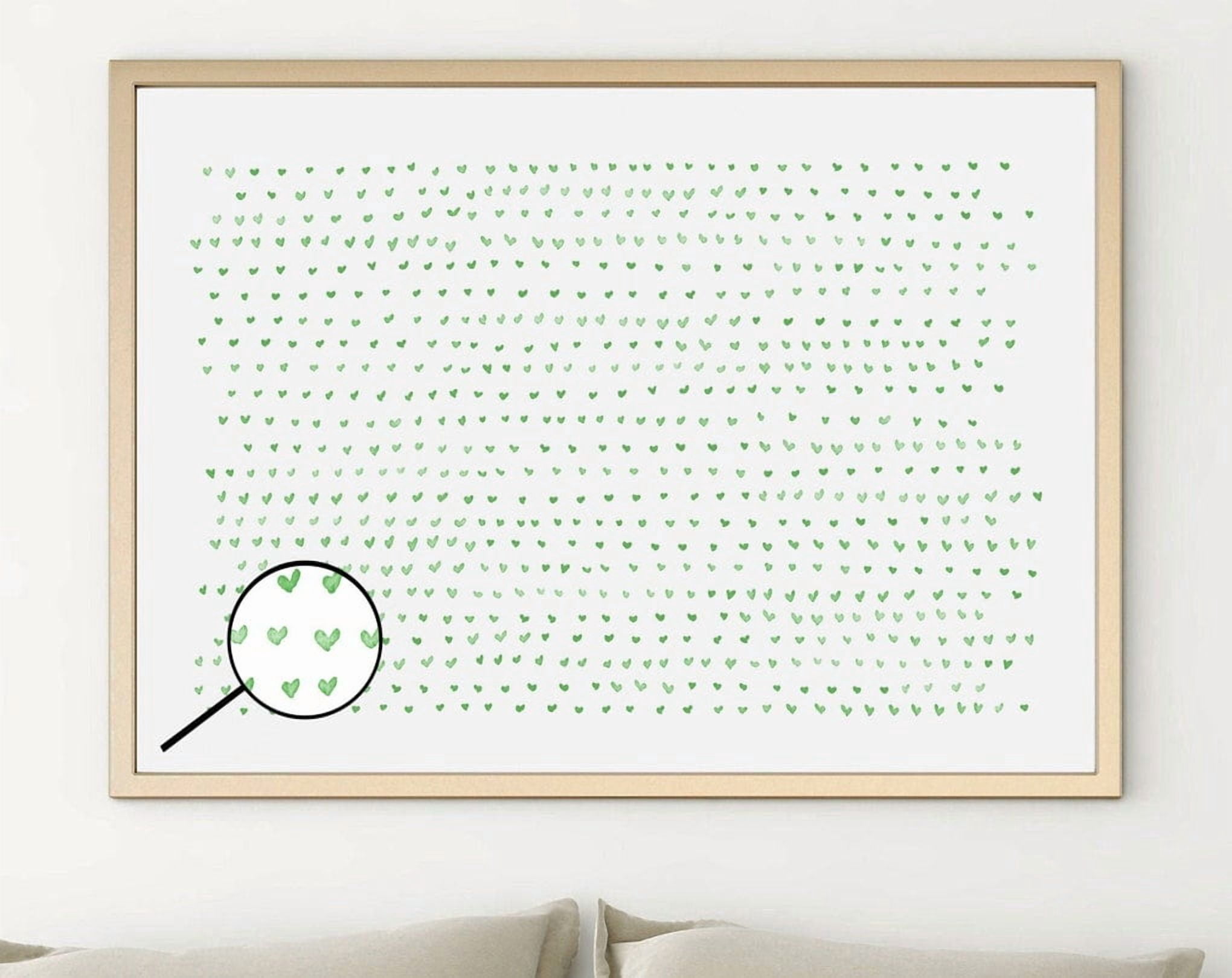 Kna Prints - 1 Pc Poster Heart Wall Art Horizontal Minimalist Art Print ...