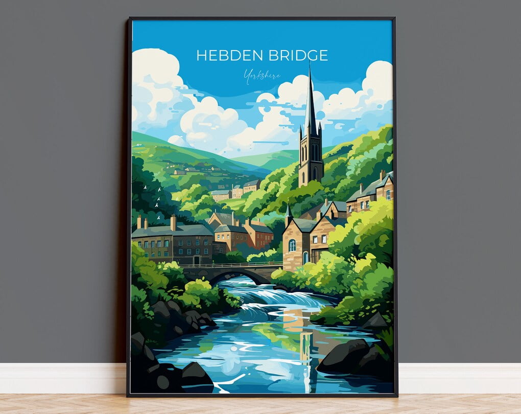 Kna Prints - 1 Pc Poster Hebden Bridge Travel Print, Travel Of Hebden ...