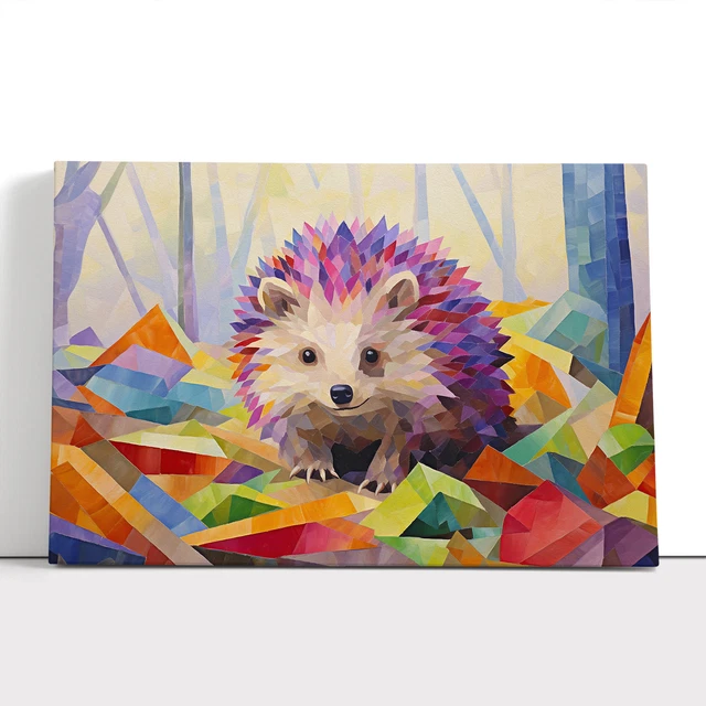 Kna Prints - 1 Pc Poster Hedgehog Geometric Wall Art Poster Home Decor ...