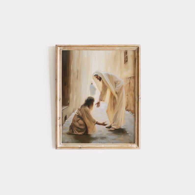 Kna Prints - 1 Pc Poster The Hem Of His Robe Scripture Wall Art ...