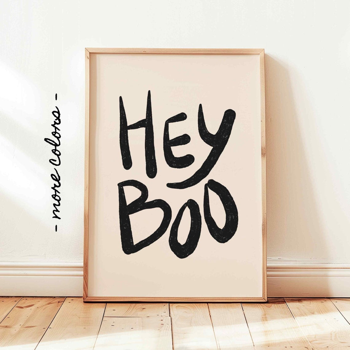 Kna Prints - 1 Pc Poster Hey Boo Print, Decor For Living Room Bedroom ...