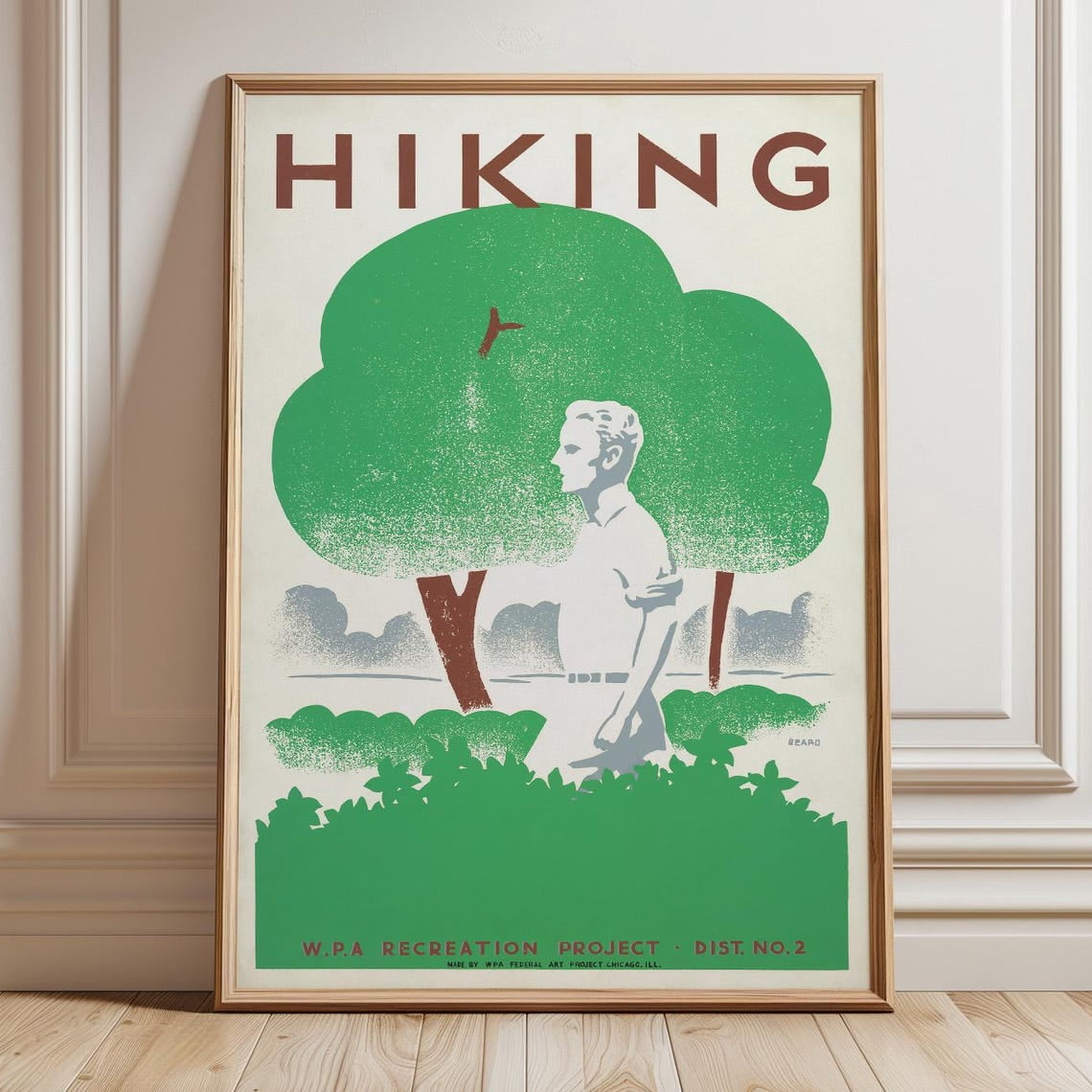 Kna Prints - 1 Pc Poster Hiking Chicago 1939 Wpa Digital Print, Vintage ...