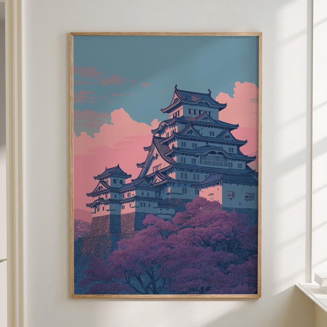 Kna Prints - 1 Pc Poster Himeji Castle Hyogo Japan Landscape Painting ...