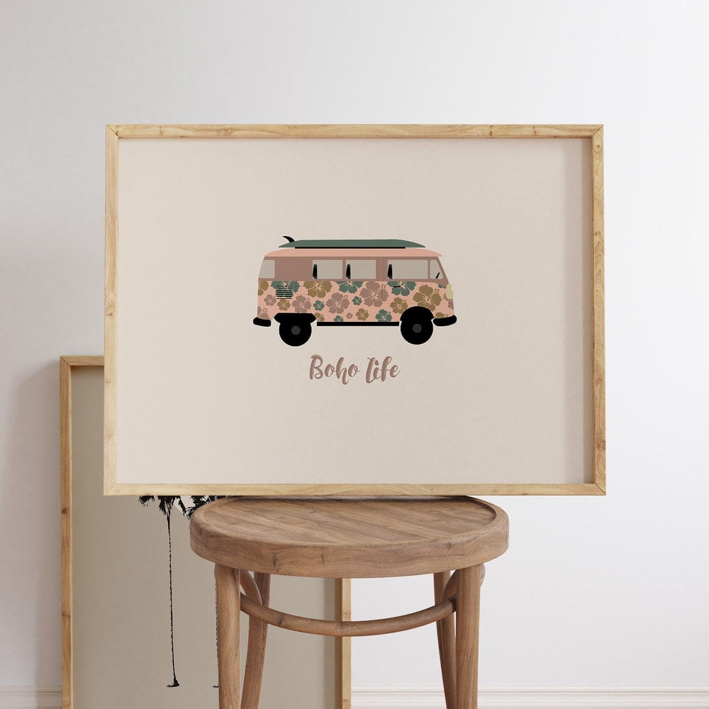 Kna Prints - 1 Pc Poster Hippie Van , Retro Van , Van Life Gift ...