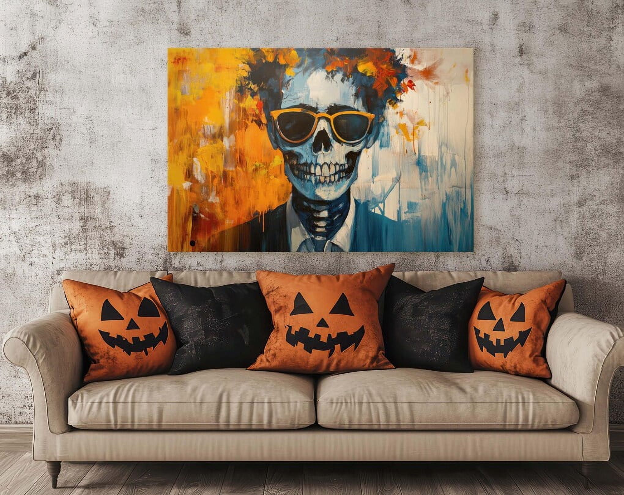 Kna Prints - 1 Pc Poster Hipster Skeleton, Halloween Abstract, Death ...
