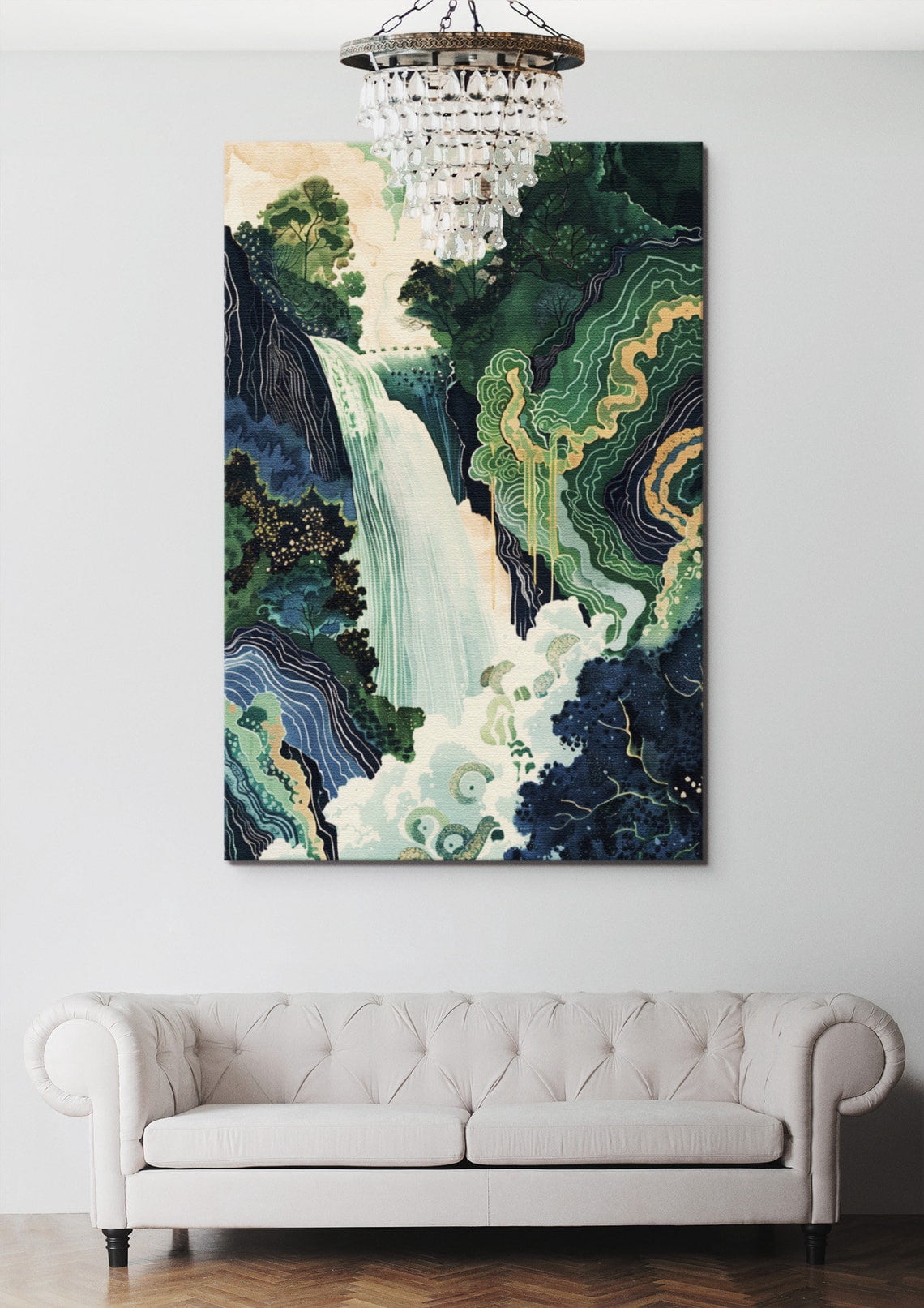 Kna Prints - 1 Pc Poster Hokusai Ukiyo-E Japanese Waterfall Wall Art ...
